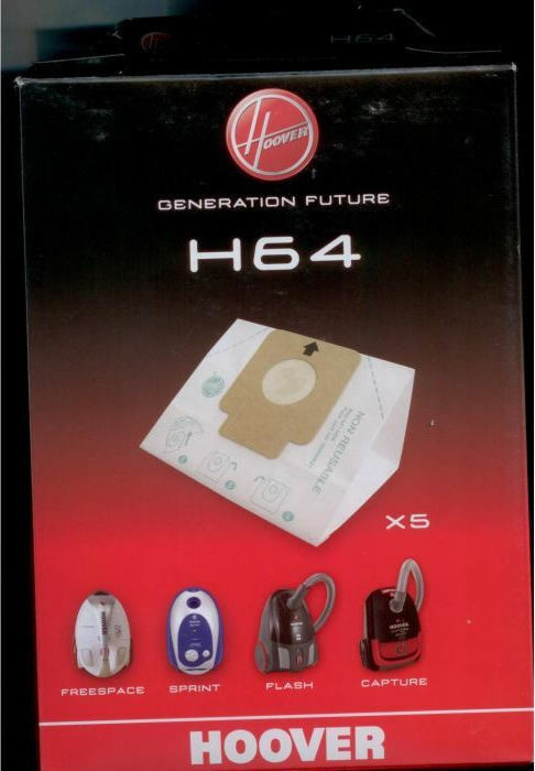 Hoover H64 Σακούλες Σκούπας 5τμχ Συμβατή με Σκούπα Hoover