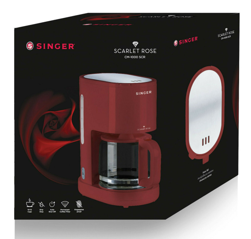 Singer CM-1000 SCR Καφετιέρα Φίλτρου 1000W